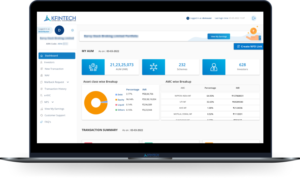 KFintech :: DIT Web App